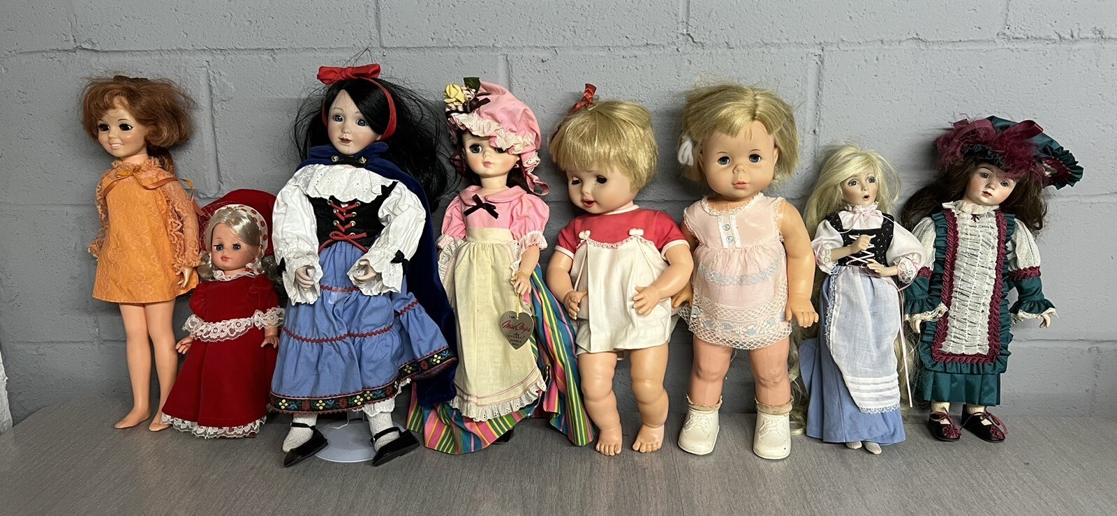 Lot Mixed Dolls Dianna Effner Chrissy Snow White Furga Miss Chips 64 ...
