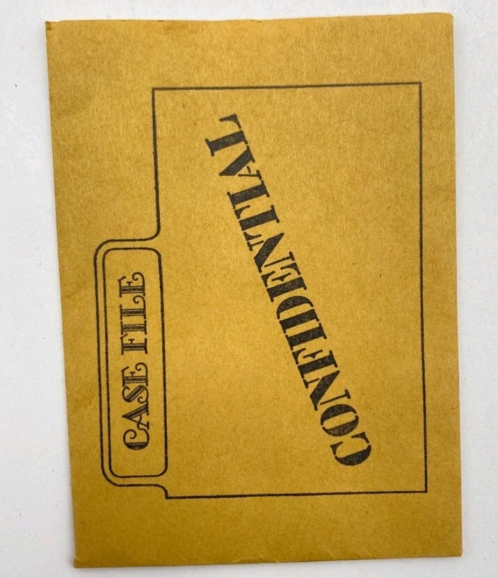 VINTAGE Clue Case File Confidential Envelope Replacement Pieces | eBay