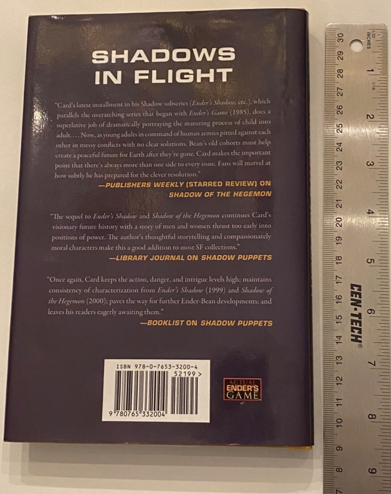 SIGNED Orson Scott Card SHADOWS IN FLIGHT 1st Pr HC/HB "Mike" Fine Gift ...