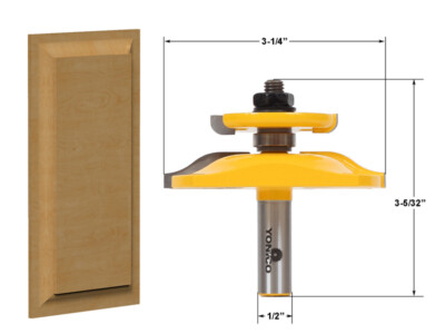 3-1/4" Ogee Raised Panel with Backcutter Router Bit - 1/2" Shank ...