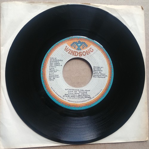 STARLAND VOCAL BAND Afternoon Delight 45 7" POP Record Vinyl Windsong ...
