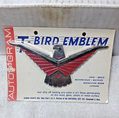 Vintage T-Bird Emblem , for car boat bike luggage Auto gram stick on | eBay