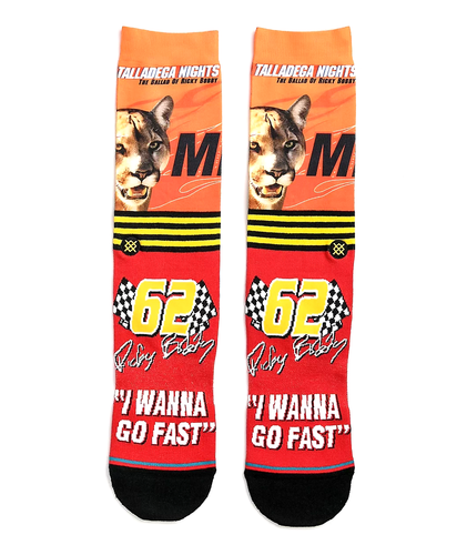 Stance Adult Red Crew Polyester Talladega Nights I Wanna Go Fast Socks ...