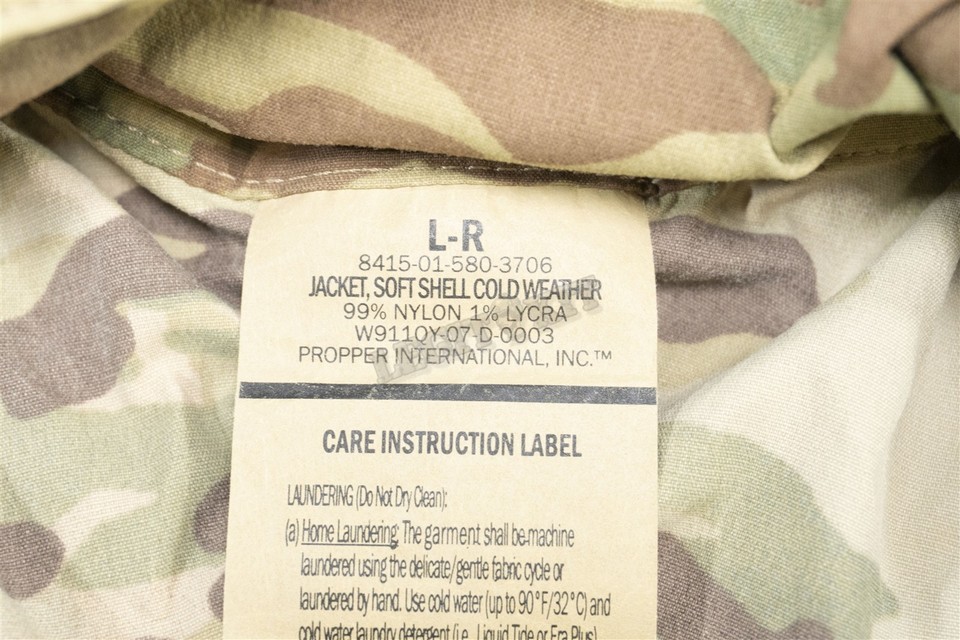 USGI ECWCS GEN III Multicam Soft Shell Jacket OCP LARGE-REGULAR LGR ...
