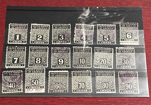 United States of America Set of Postal Note Stamps. | eBay UK
