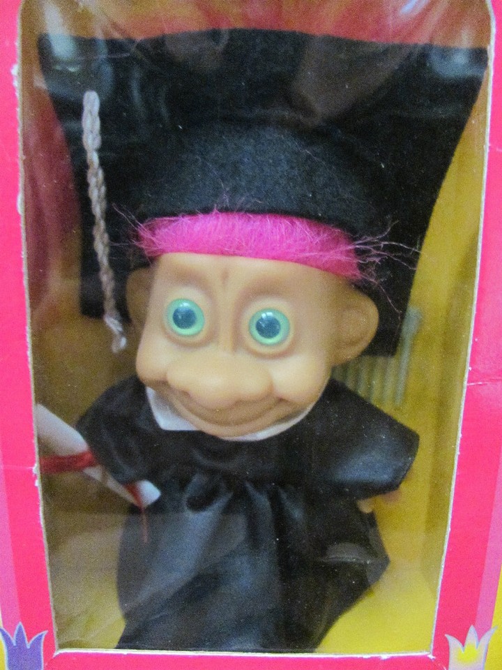 New in Box 5" Troll Graduate In Style Trollkins by Play House 1750 ...