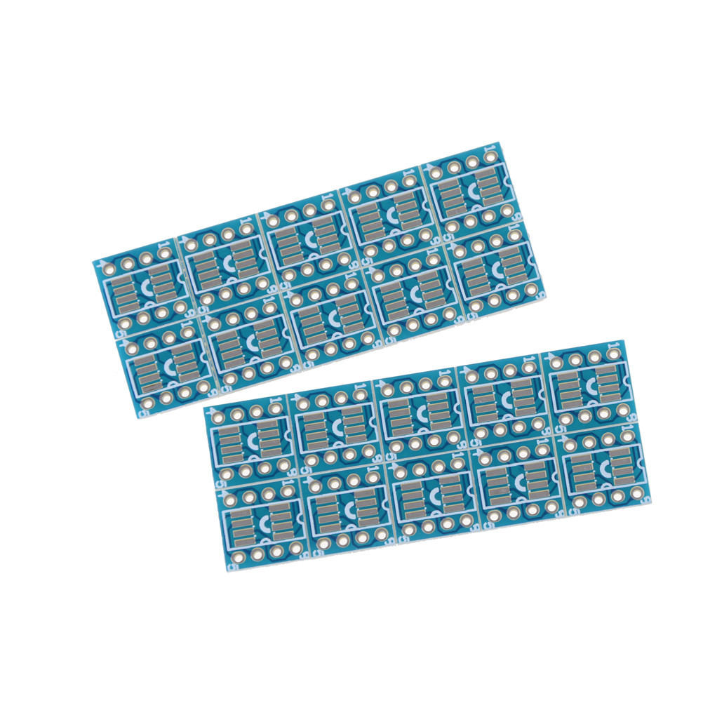 20x SOP8 SO8 SOIC8 TSSOP8 MSOP8 to DIP8 Adapter PCB DIY 'Conveter Board ...