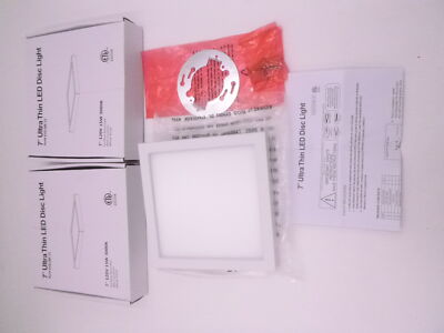 2 Pack 7" Square Ultra Thin LED Disc Light 120V 15W 3000K KYD-08F-15 | eBay