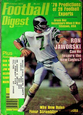 Football Digest Magazine Eagles Ron Jaworski October 1978 041923R | eBay