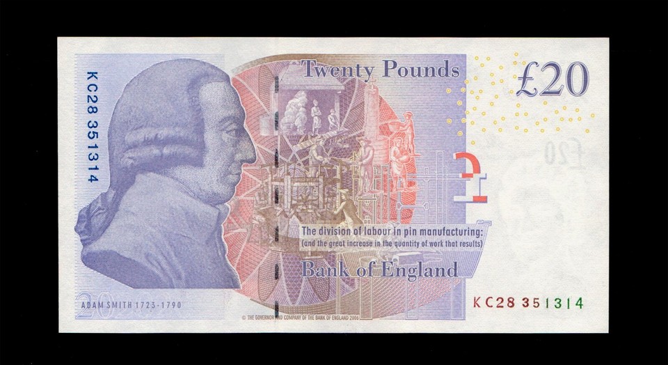 Great Britain £20 Pounds Paper Money Queen Elizabeth Uncirculated Free ...