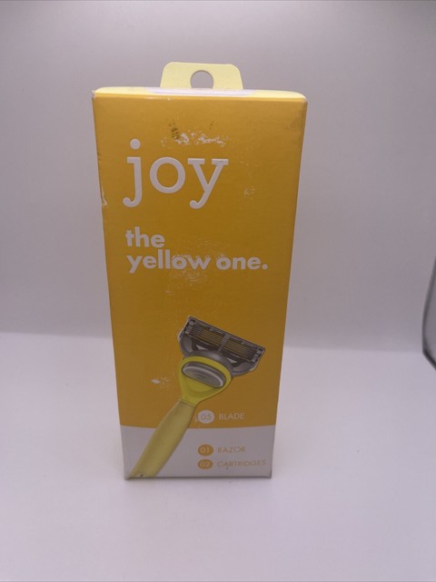 Joy Razor Handle and 2 Blade Refill Cartridges Yellow.. for sale online ...