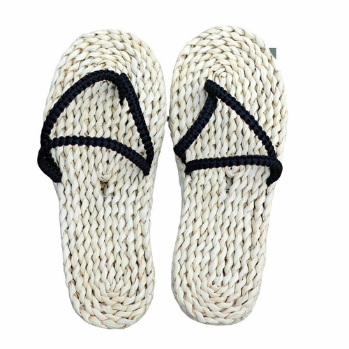 Unisex Chinese traditional straw slippers sandals handmade shoes ...