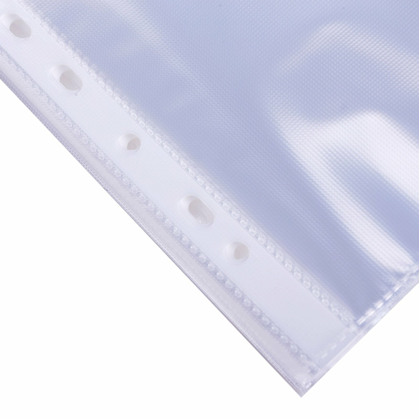 100pcs A4 Clear Plastic Punched Pockets Folders Filing Sleeves Document ...