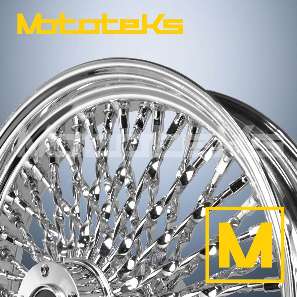 21" 21X2.15 CALI FAT SPOKE WHEEL 52 STAINLESS FOR HARLEY SOFTAIL FRONT ...