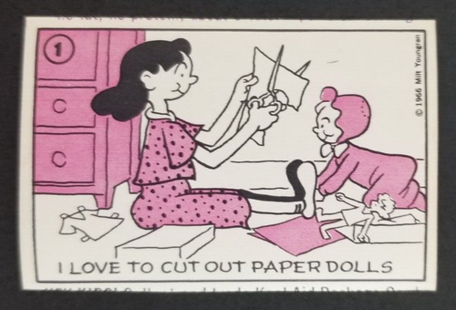 Kool Aid 1966 Making Paper Dolls Cut Out Paper MINI Card #1 (NM) | eBay