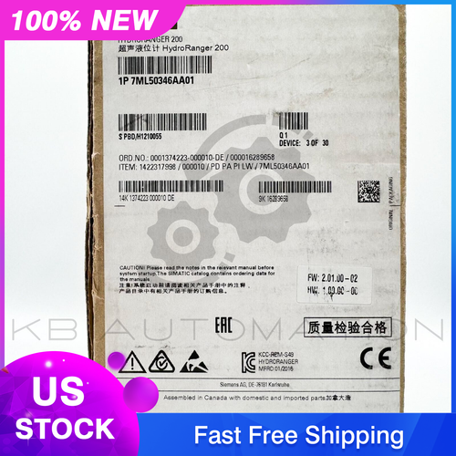 Siemens 7ML5034-6AA01 HydroRanger 200 Ultrasonic level controller, 15m ...