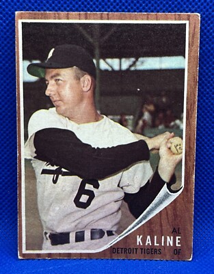 VTG 1962 AL KALINE Detroit Tigers OUT FIELD Topps BASEBALL Trading Card ...