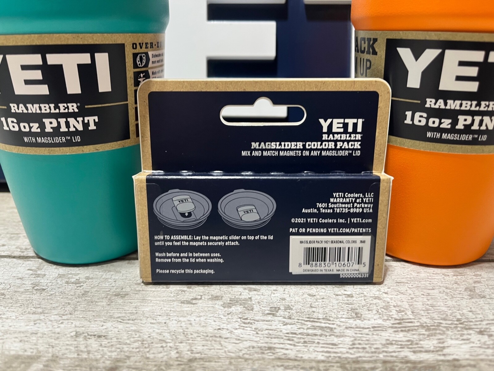 YETI Rambler 16oz Pints Aquifer Blue+King Crab Orange(KCO)Matching ...