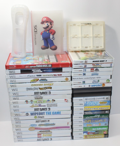 Lot Of 38 Nintendo Wii DS 3DS *EMPTY GAME CASES* & Accessories *READ ...