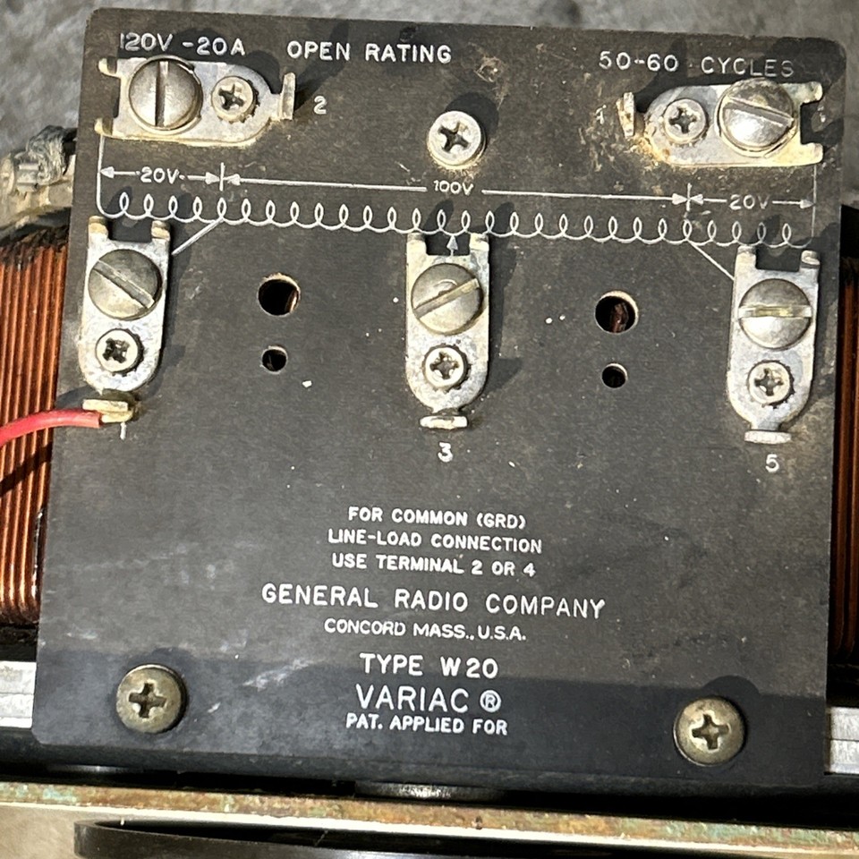 General Radio Company Variac Type W20 | eBay