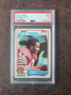 1982 Topps Football ROOKIE Ronnie Lott #486 - PSA 5 - San Francisco ...