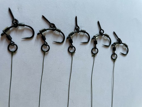 carp fishing 360 rigs x 5 size 8 microbarb teflon coated hooks. | eBay