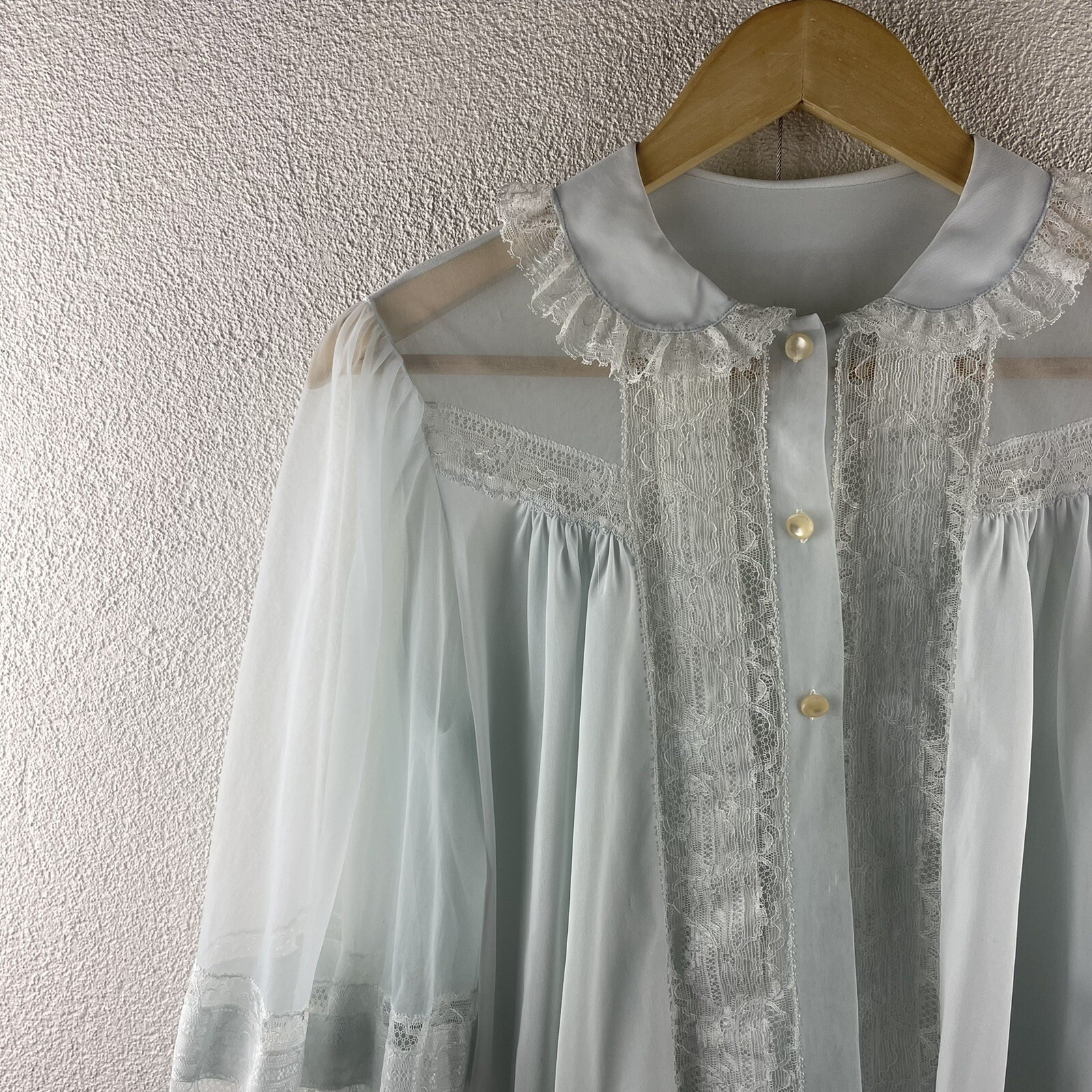 Vintage l 50s S Luxite Sheer Nylon Ruffle Lace Peter … - Gem