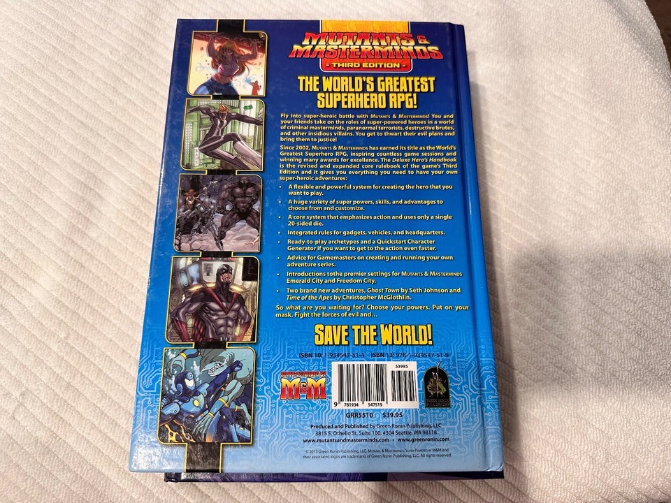 Mutants & Masterminds RPG 3rd Edition: Deluxe Hero's Handbook ...
