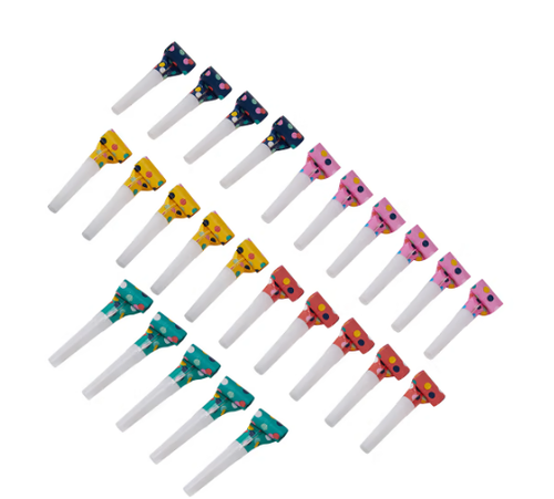 (PACK OF 25) COLOURED PARTY EVENTS SUPPLIES BLOWERS BLOWOUTS Blow out ...