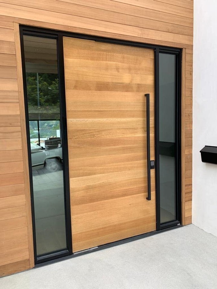 Long Pulls Handles Entry Door Square Matte Black Entrance Back To Back ...