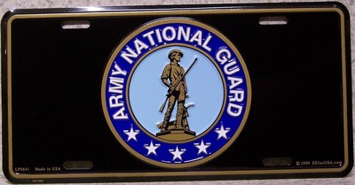 Aluminum Military License Plate Army National Guard NEW no text Made is ...
