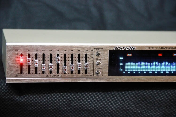 Dual 10-Band Digital Equalizer EQ Tuner Preamp Spectrum Display for ...