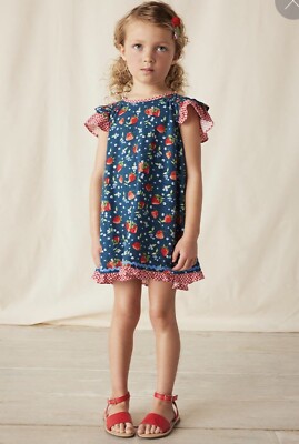 NWT Matilda Jane Girls Size 6 Tuscan Woven Berry Dress Strawberry New ...