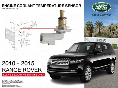 RANGE ROVER ENGINE COOLANT TEMPERATURE SENSOR ROVER-4346360 GENUINE OEM ...