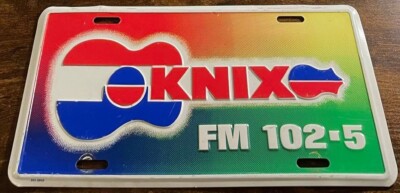 KNIX FM 102.5 Booster License Plate Radio Station Phoenix Arizona ...