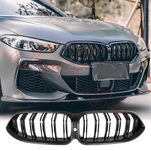 2019-2023 Real Carbon Fiber Front Grille Grill Trim For BMW 8 Series ...
