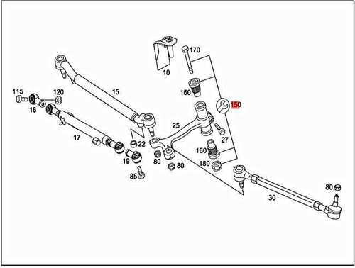 Genuine MERCEDES Rs steering idler arm 2404600419 | eBay