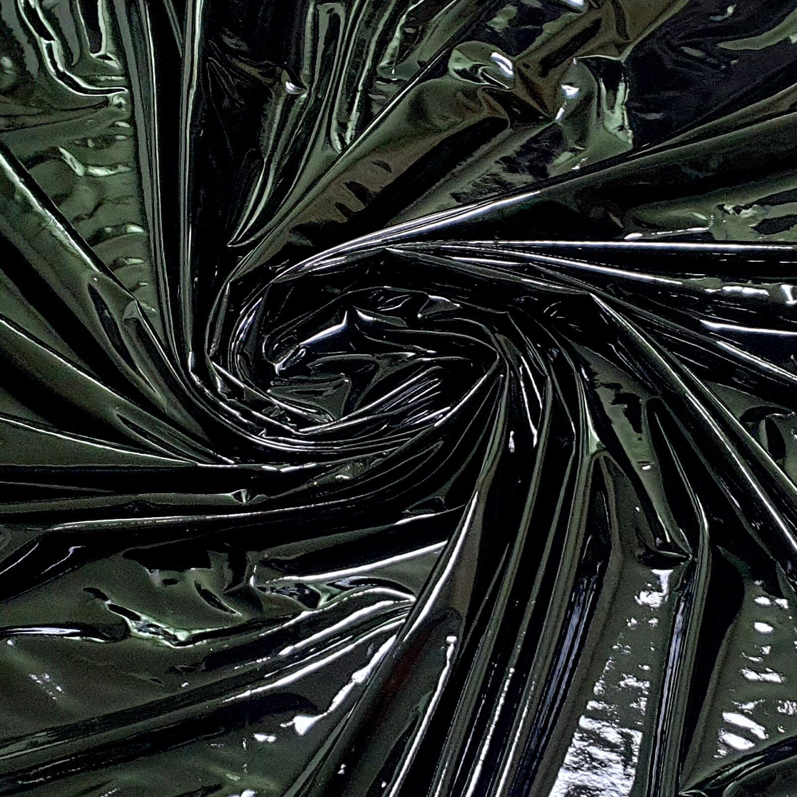 Mirrored Shiny Enamel Vinyl Stretch Fabric Faux Leather Pitch Black ...