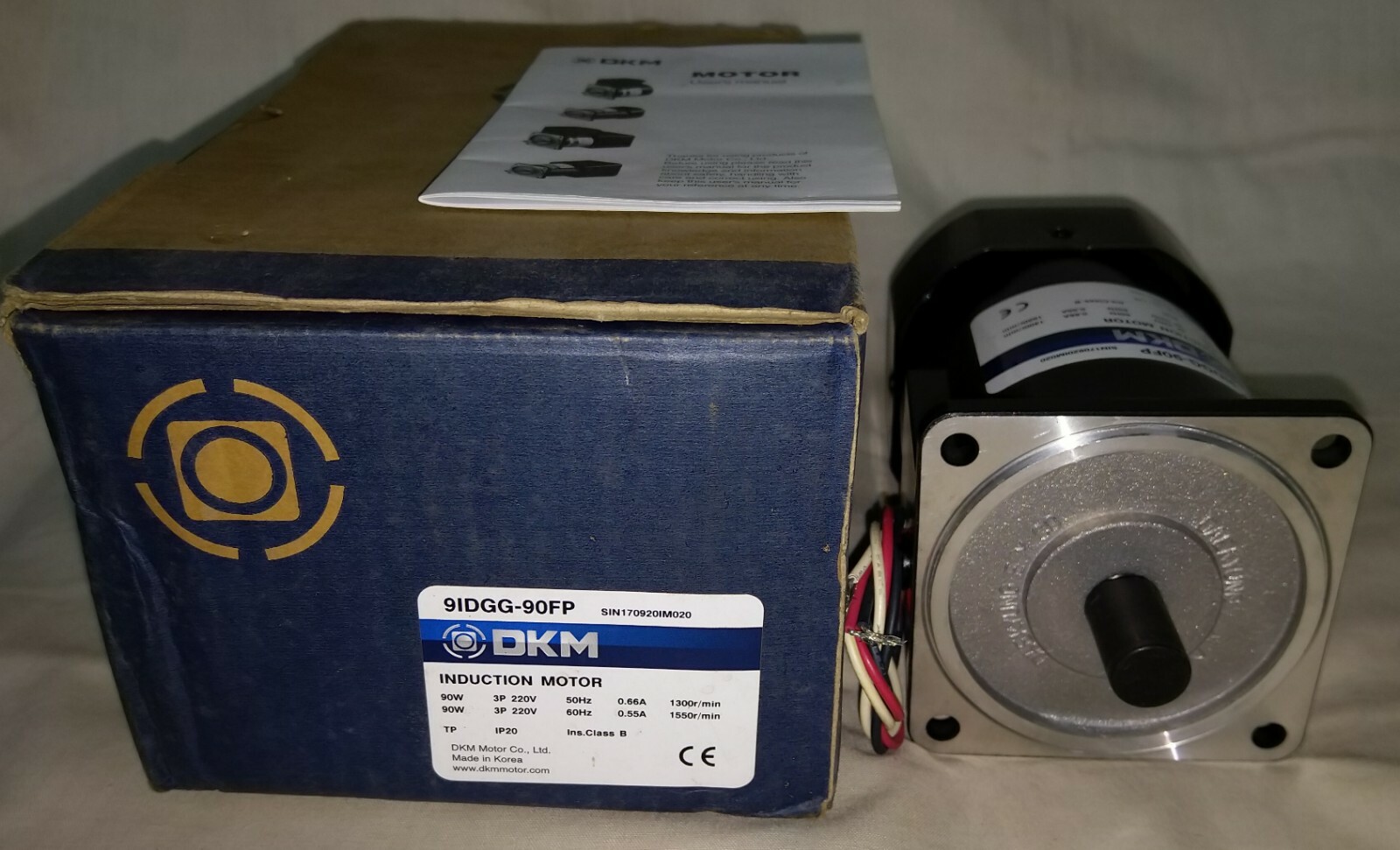 DKM 9IDGG-90FP Reversible Induction AC Motor, 90 W, 3 Phase, 220 V | eBay