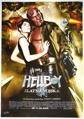 HELLBOY II 2 THE GOLDEN ARMY movie poster CR 2008 RON PERLMAN GUILLERMO ...