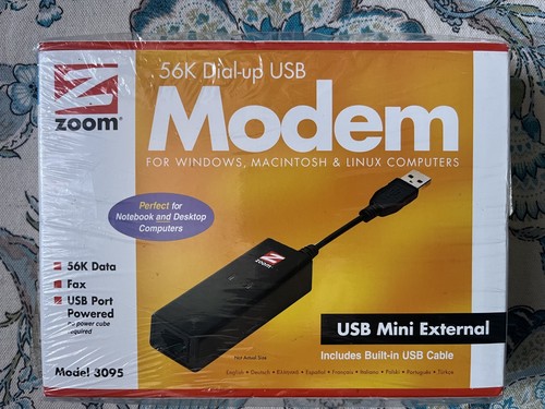 ZOOM MODEL 3095 56K V.92/V.90 USB MODEM MINI EXTERNAL | eBay