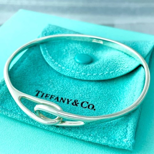 Authentic Tiffany & Co. Interlocking Double Loop Bangle Bracelet Sterling T91fe | eBay