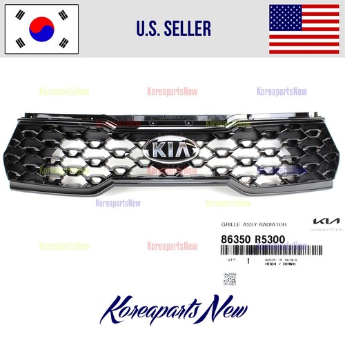 Grille Front Bumper 86350R5300 Black Molding + EMBLEM⭐OEM⭐ Kia Sorento ...