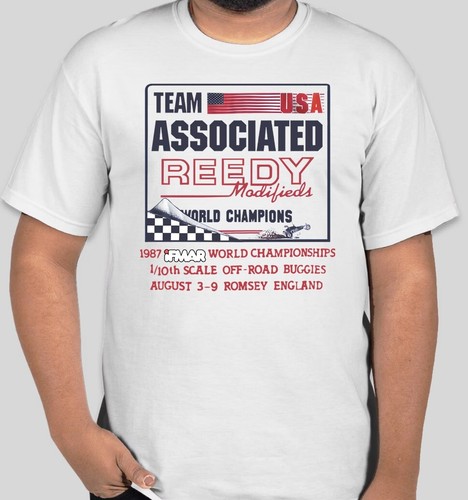 T Shirt TEAM USA ASSOCIATED REEDY MODIFIEDS WORLD CHAMPION S M L XL 2XL ...