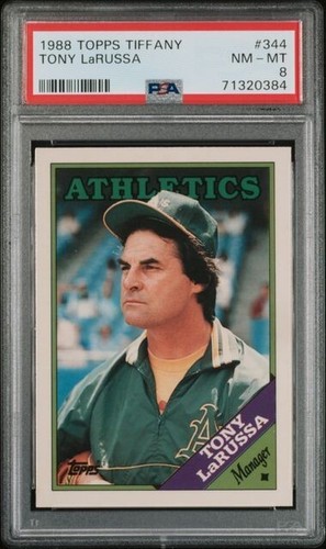 1988 Topps TIFFANY Tony LaRussa Baseball Card #344 PSA 8 NM-MT | eBay
