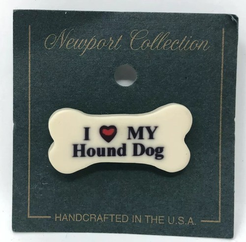 Vintage Dog Bone Pin: I LOVE MY HOUND DOG | Made In USA | Hat Backpack ...