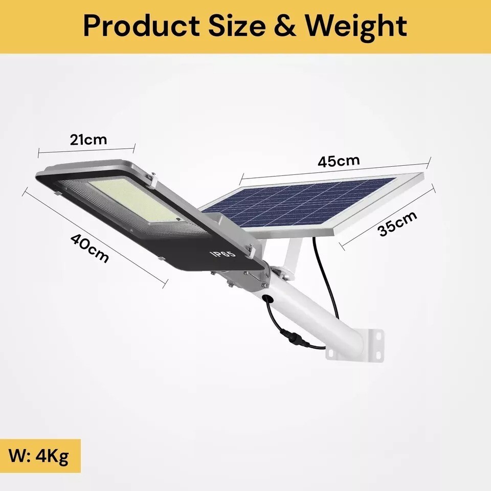 200W Solar LED Street Light & Remote Waterproof Outdoor Flood Garden ...