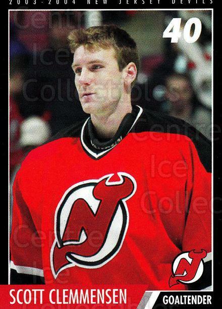 2003-04 New Jersey Devils Team Issue #9 Scott Clemmensen | eBay