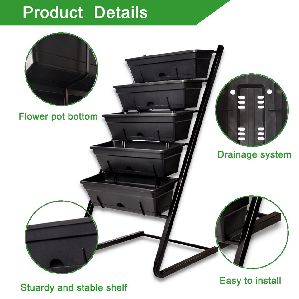 Vertical Raised Garden Bed Planter Flower Vegetabel Stand Patio Box ...