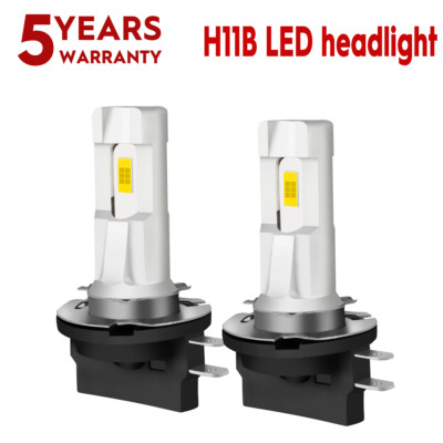 H11B LED Headlight Bulbs Pair (2 Bulbs) 6000K Bright White | eBay